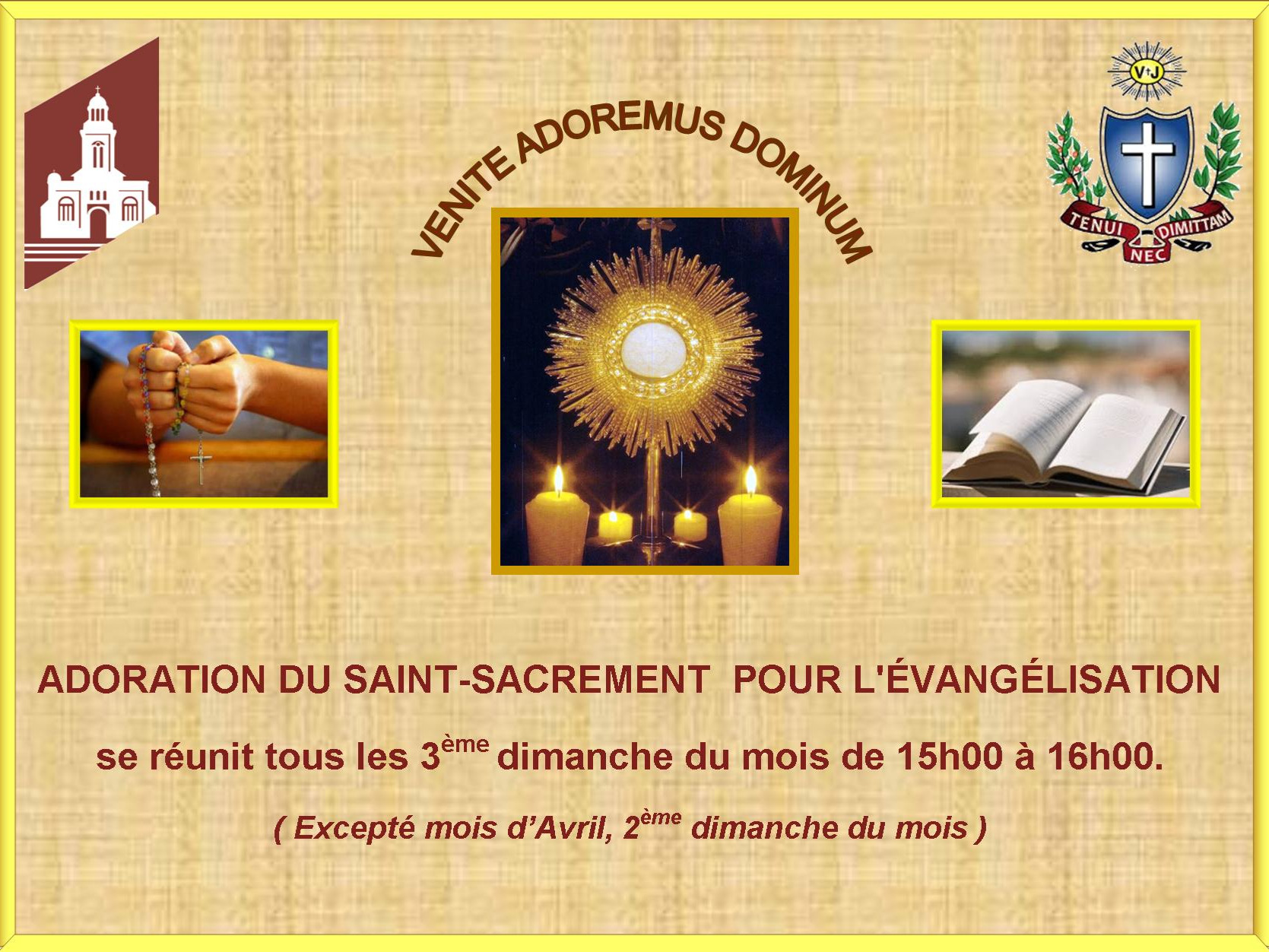 Adoration du Saint Sacrement pour l'Evangélisation - Diocèse de Monaco